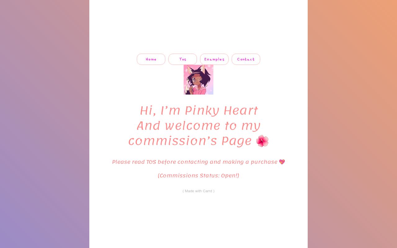Pinky’s Com Carrd.